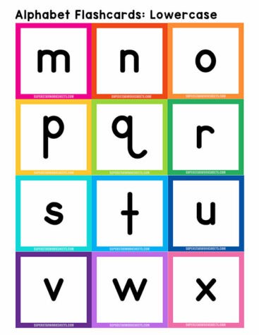 Alphabet Flashcards - Superstar Worksheets