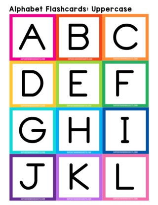 Alphabet Flashcards - Superstar Worksheets