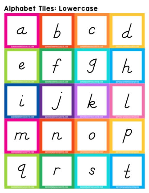 Alphabet Flashcards - Superstar Worksheets