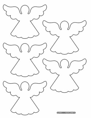 Angel Template (Free Printables) - Superstar Worksheets