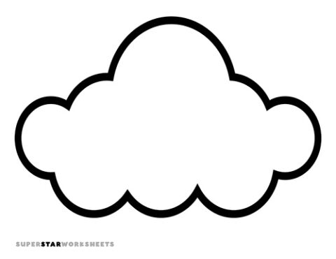 Cloud Template (Free Printables) - Superstar Worksheets
