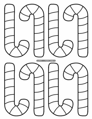 Candy Cane Template (Free Printables) - Superstar Worksheets