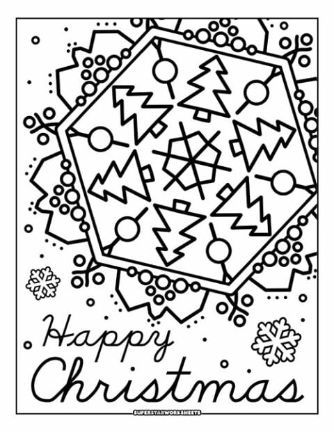 Merry Christmas Coloring Pages (Free Printables) - Superstar Worksheets