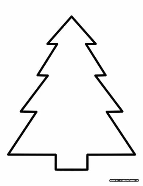 Christmas Tree Template (Free Printables) - Superstar Worksheets