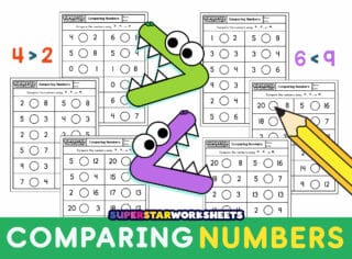 Comparing Numbers Worksheets - Superstar Worksheets