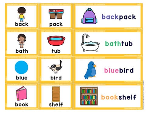 Compound Word Flashcards - Superstar Worksheets