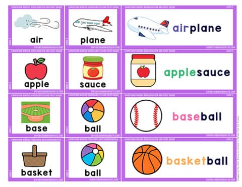Compound Word Flashcards - Superstar Worksheets