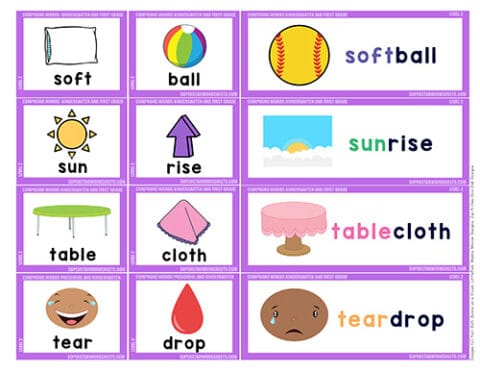 Compound Word Flashcards - Superstar Worksheets