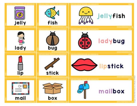 Compound Word Flashcards - Superstar Worksheets