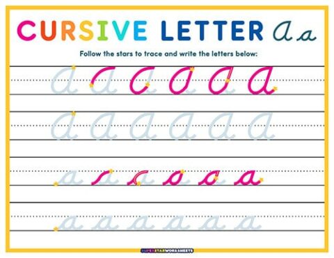 Cursive Writing - Superstar Worksheets
