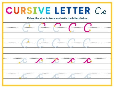 Cursive Writing - Superstar Worksheets