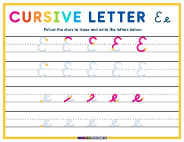 Cursive Writing - Superstar Worksheets