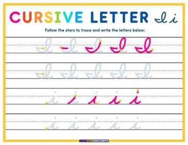 Cursive Writing - Superstar Worksheets