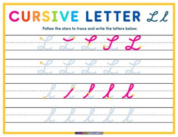 Cursive Writing - Superstar Worksheets