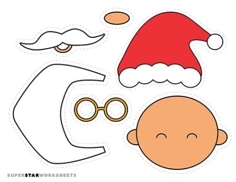 Santa Template - Superstar Worksheets