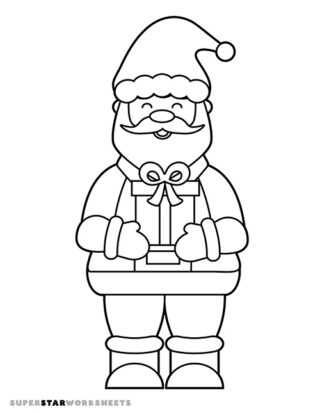 Santa Template - Superstar Worksheets