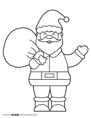 Santa Template - Superstar Worksheets