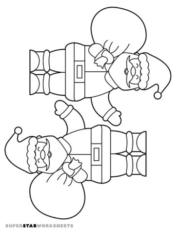 Santa Template - Superstar Worksheets