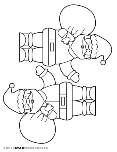 Santa Template - Superstar Worksheets