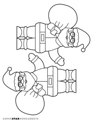 Santa Template - Superstar Worksheets