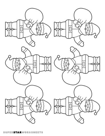 Santa Template - Superstar Worksheets