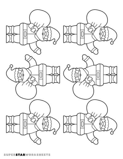 Santa Template - Superstar Worksheets