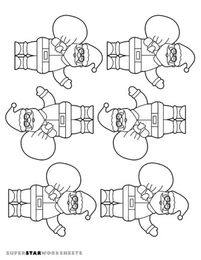 Santa Template - Superstar Worksheets