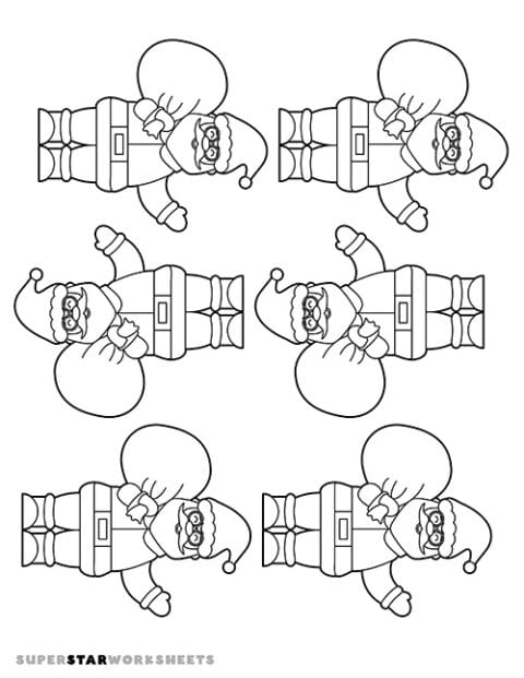 Santa Template - Superstar Worksheets