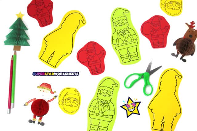 Santa Template - Superstar Worksheets