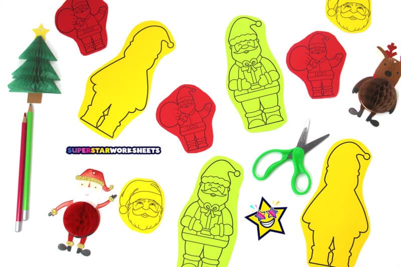 Santa Template - Superstar Worksheets