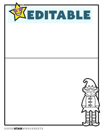 Elf Template - Superstar Worksheets