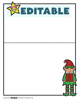 Elf Template - Superstar Worksheets