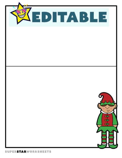 Elf Template - Superstar Worksheets