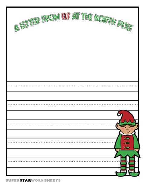 Elf Template - Superstar Worksheets