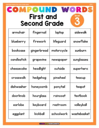 Compound Word Lists - Superstar Worksheets