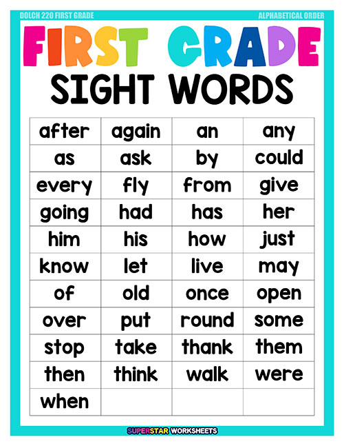 Printable Charts Superstar Worksheets