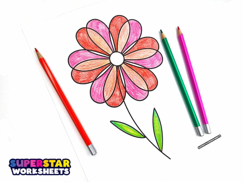 Flower Coloring Pages (Free Printables) - Superstar Worksheets