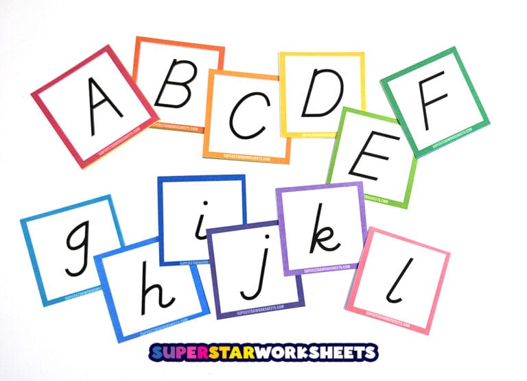 Alphabet Flashcards - Superstar Worksheets