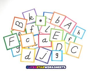 Alphabet Flashcards - Superstar Worksheets