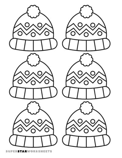 Winter Hat Template (Free Printables) - Superstar Worksheets