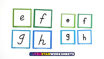 Alphabet Flashcards - Superstar Worksheets