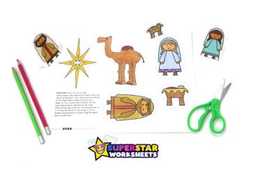 Nativity Template (Free Printables) - Superstar Worksheets
