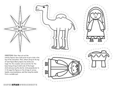 Nativity Template (Free Printables) - Superstar Worksheets
