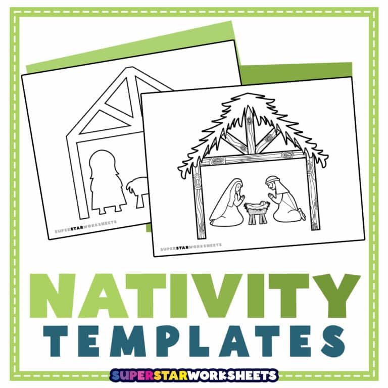 Nativity Template (Free Printables) - Superstar Worksheets