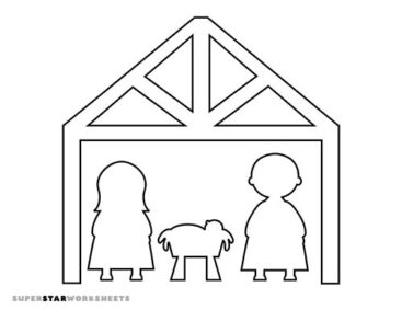 Nativity Template (Free Printables) - Superstar Worksheets