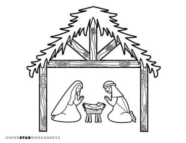 Nativity Template (Free Printables) - Superstar Worksheets