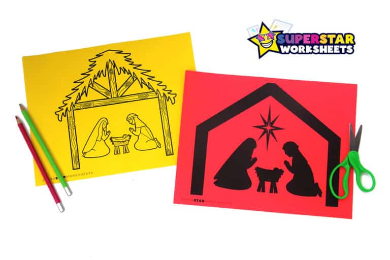 Nativity Template (Free Printables) - Superstar Worksheets