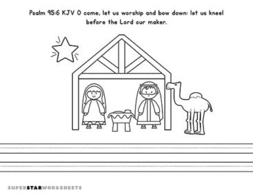 Nativity Template (Free Printables) - Superstar Worksheets