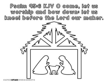 Nativity Template (Free Printables) - Superstar Worksheets