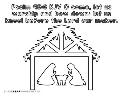 Nativity Template (Free Printables) - Superstar Worksheets